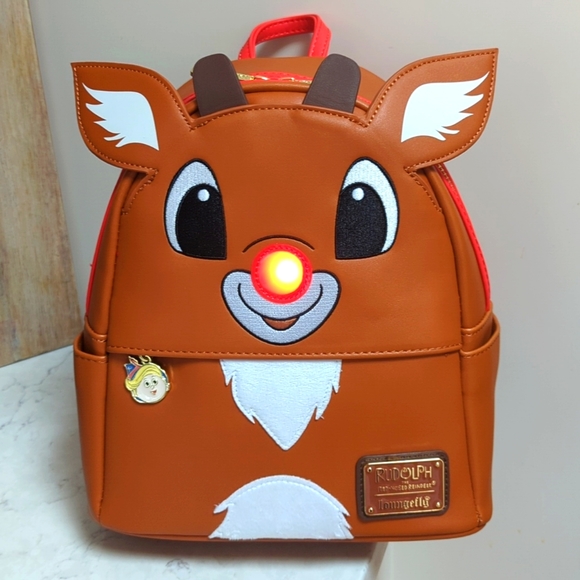 Loungefly | Bags | Loungefly Lighted Rudolph The Red Nosed Reindeer Christmas Holiday Mini ...
